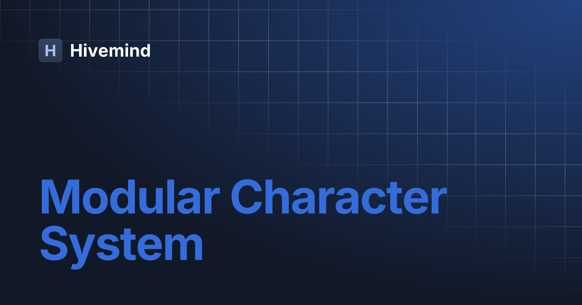 Modular Character System | Hivemind